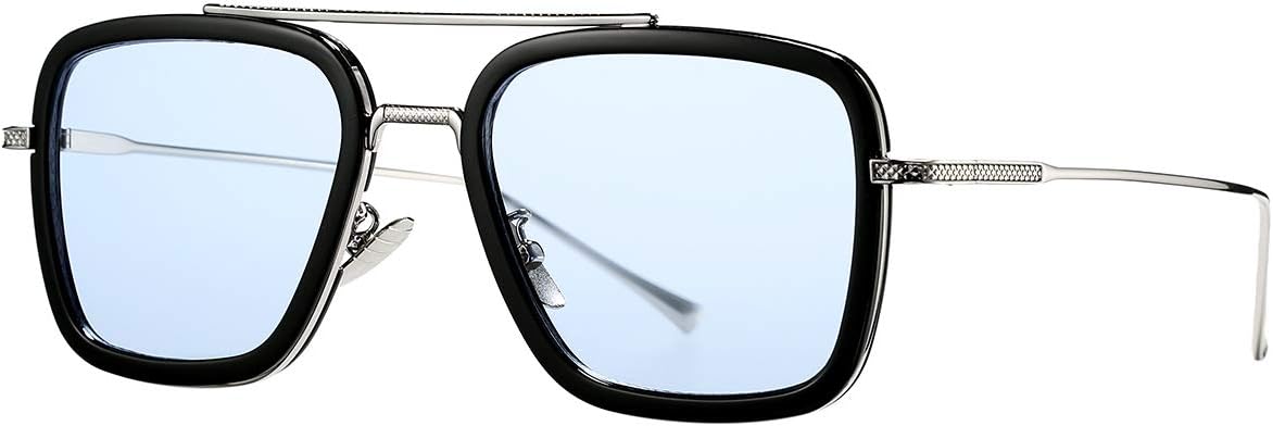 Tony Stark Sunglasses - Iron Man Sun Glasses Vintage Square Metal ...