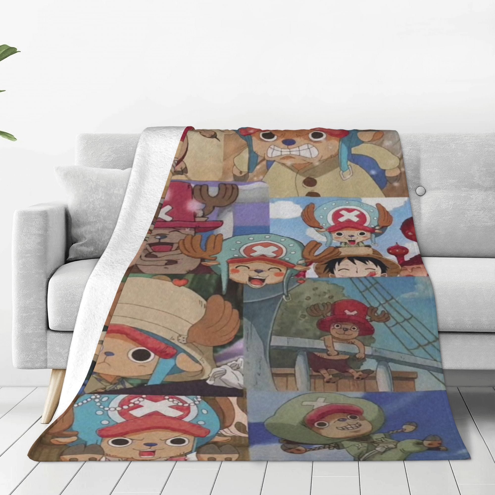 Tony Tony Chopper Anime Blanket Seaman Outdoor Beach Straw Hat Blanket ...