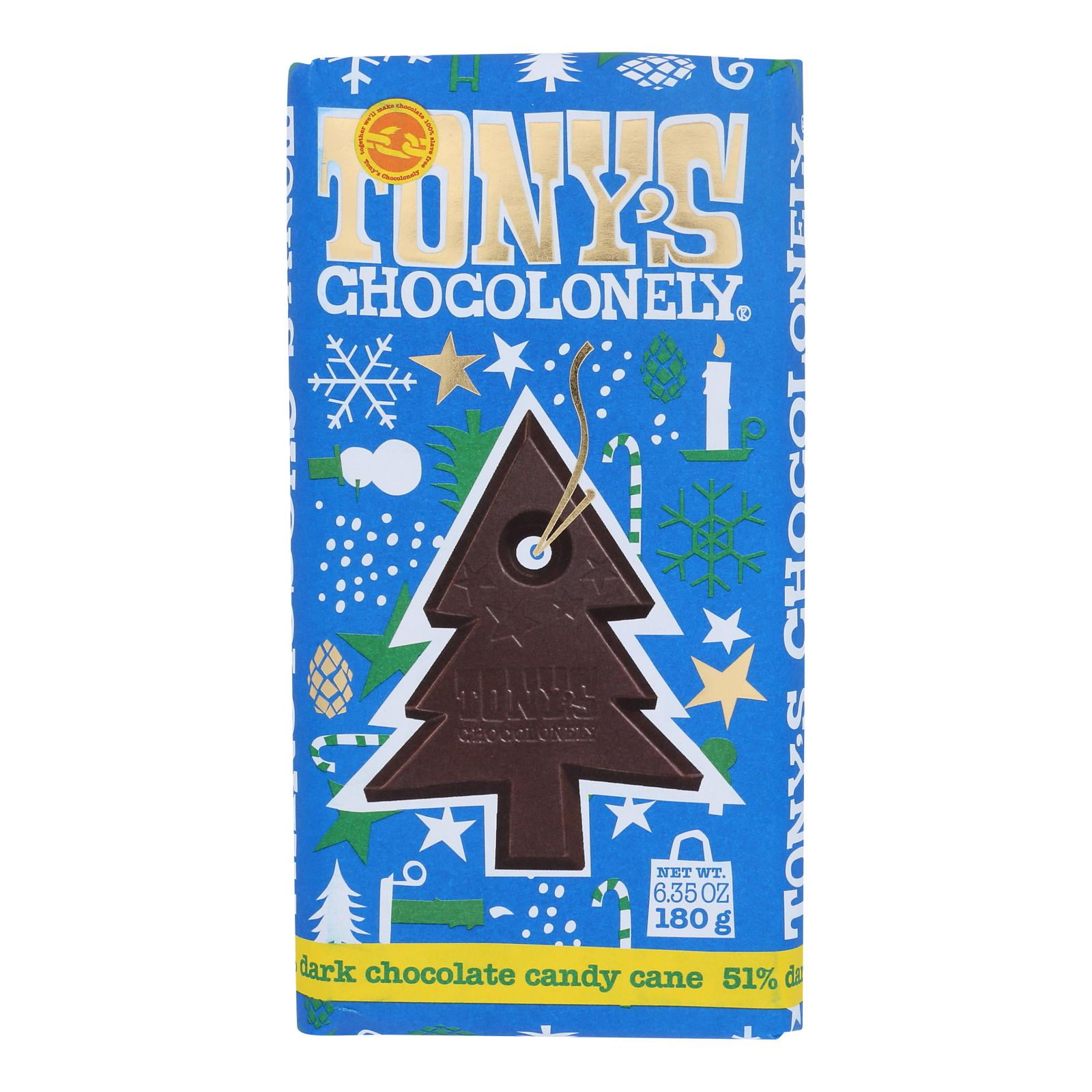 Tony's Chocolonely - Bar Chocolate Dark Candy Cn 51% - Case of 15-6.35 ...