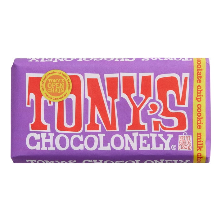 Tony's Chocolonely Milk Chocolate Chip Cookie Bar 6.35 oz. Pack of 2 ...