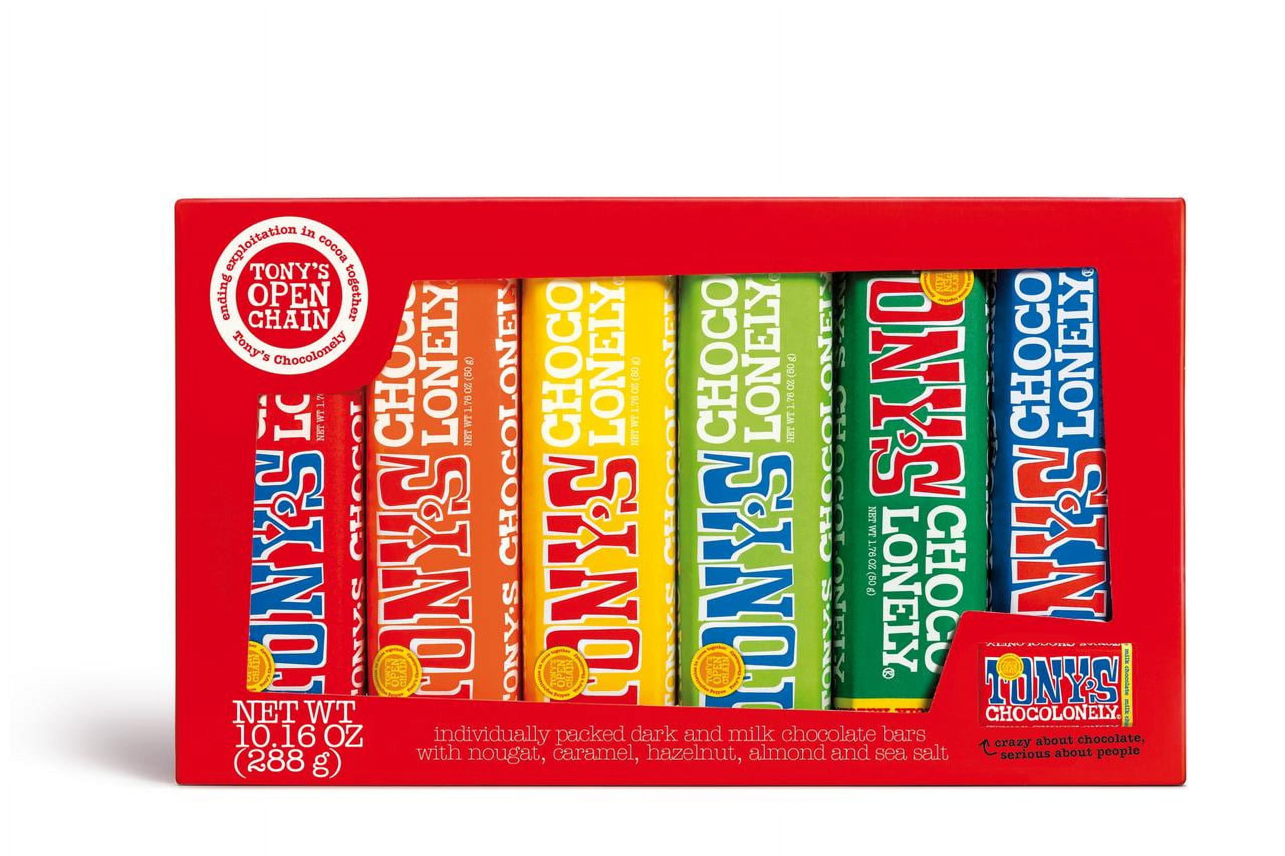 Tony's Chocolonely Rainbow Tasting Pack, 6 Variety Pack of Belgian ...