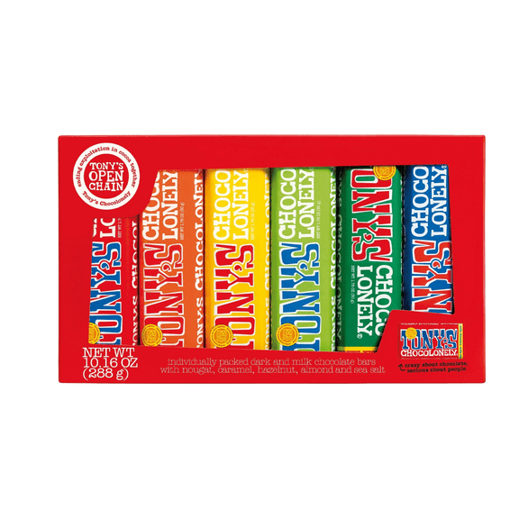 Tony's Chocolonely Milk Chocolate Bar with Caramel and Sea Salt 6.35 oz ...