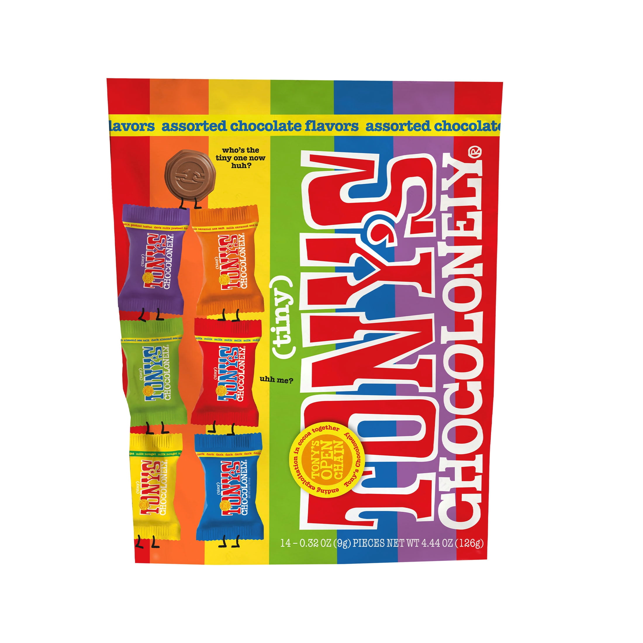 Tony's Chocolonely Tiny Tony's Mixed Flavor Pouch, Belgian Chocolate ...