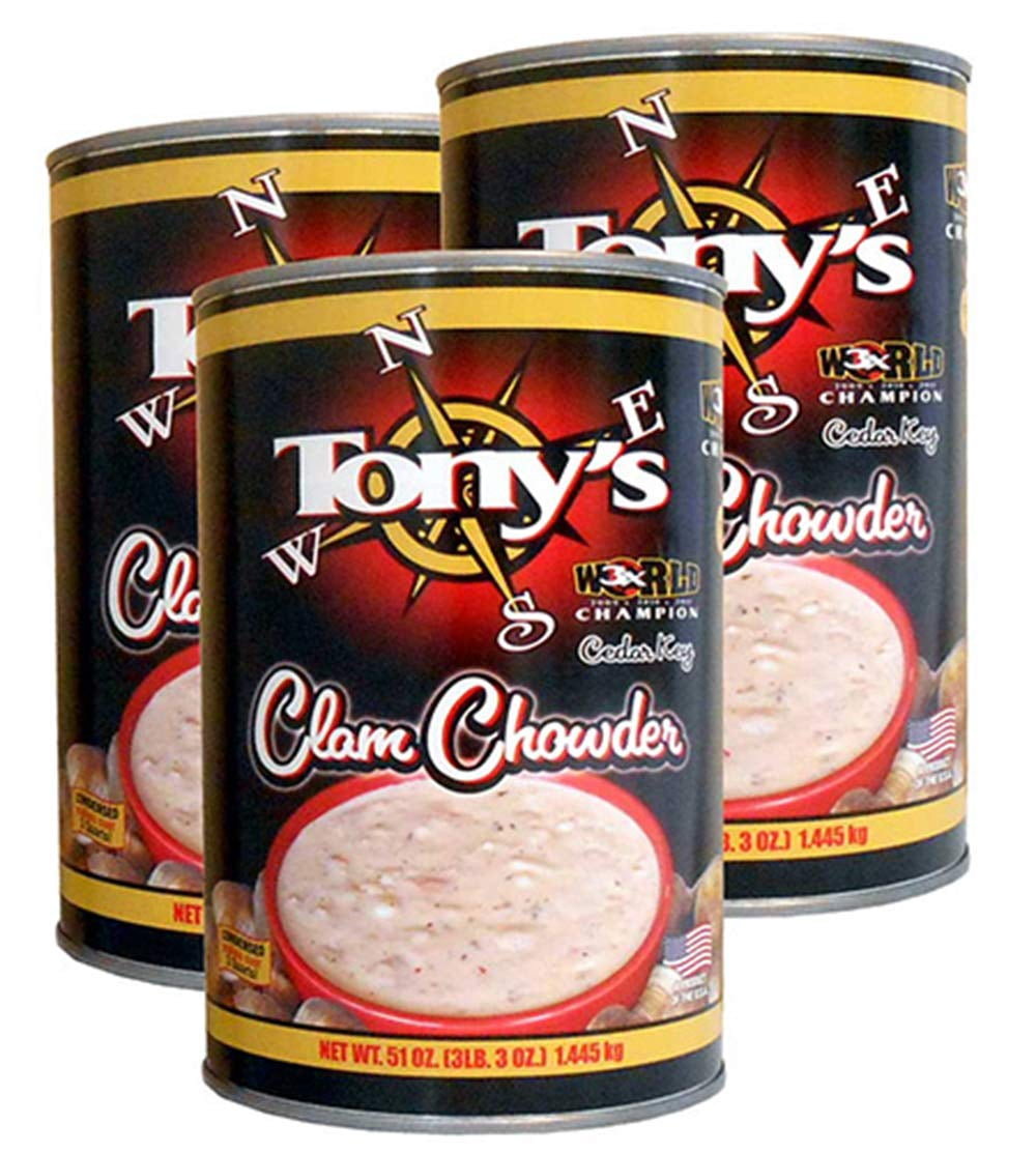 Tony's Clam Chowder 3x Champion Family/Restaurant Size 51oz (Pack of 3 ...