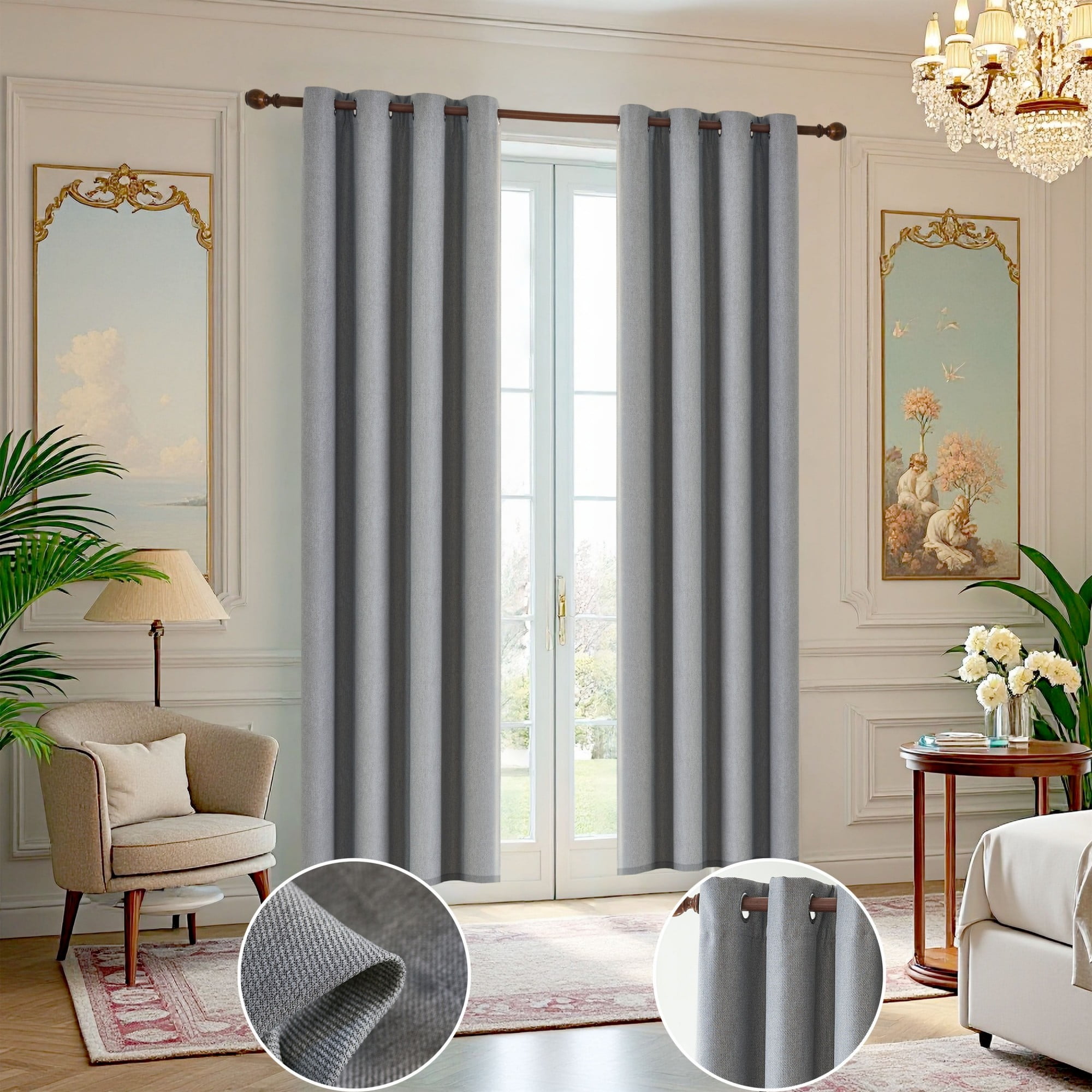 Tony's Colllection 2 Panels Solid Thermal Insulated Grommet Blackout ...