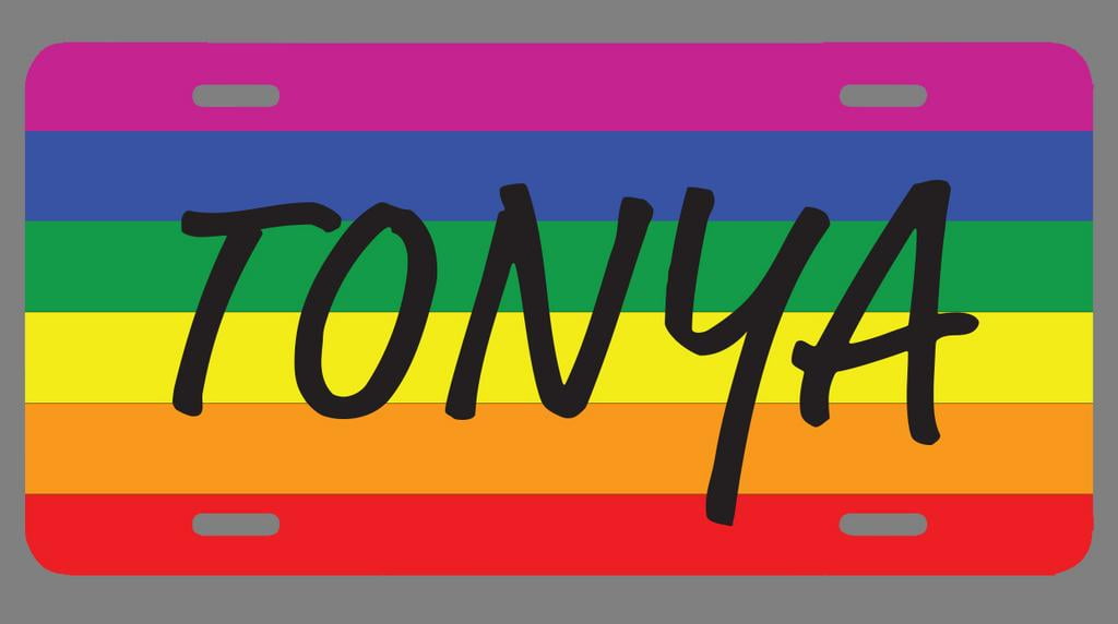 Tonya Name Pride Flag Style License Plate Tag Vanity Novelty Metal | UV ...