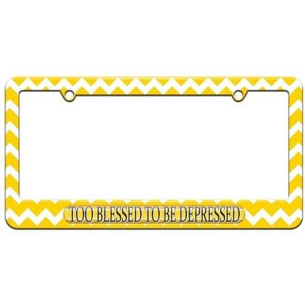 Too Blessed To Be Depressed, Inspirational License Plate Tag Frame ...