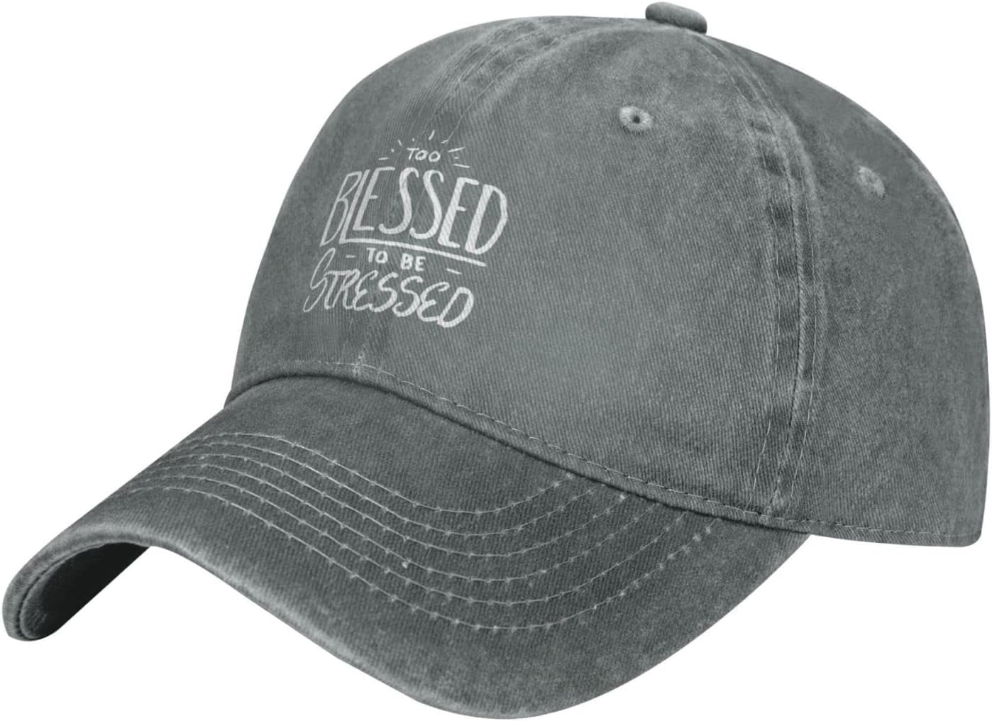 Too Blessed to Be Stressed Christian Faith Believe Cowboy Hat Men ...