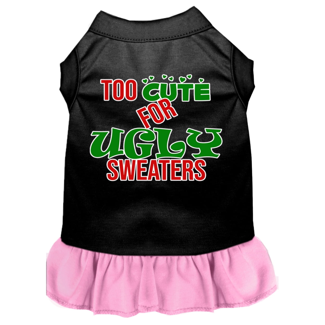 Too Cute for Ugly Sweaters Screen Print Dog Dress - Walmart.com
