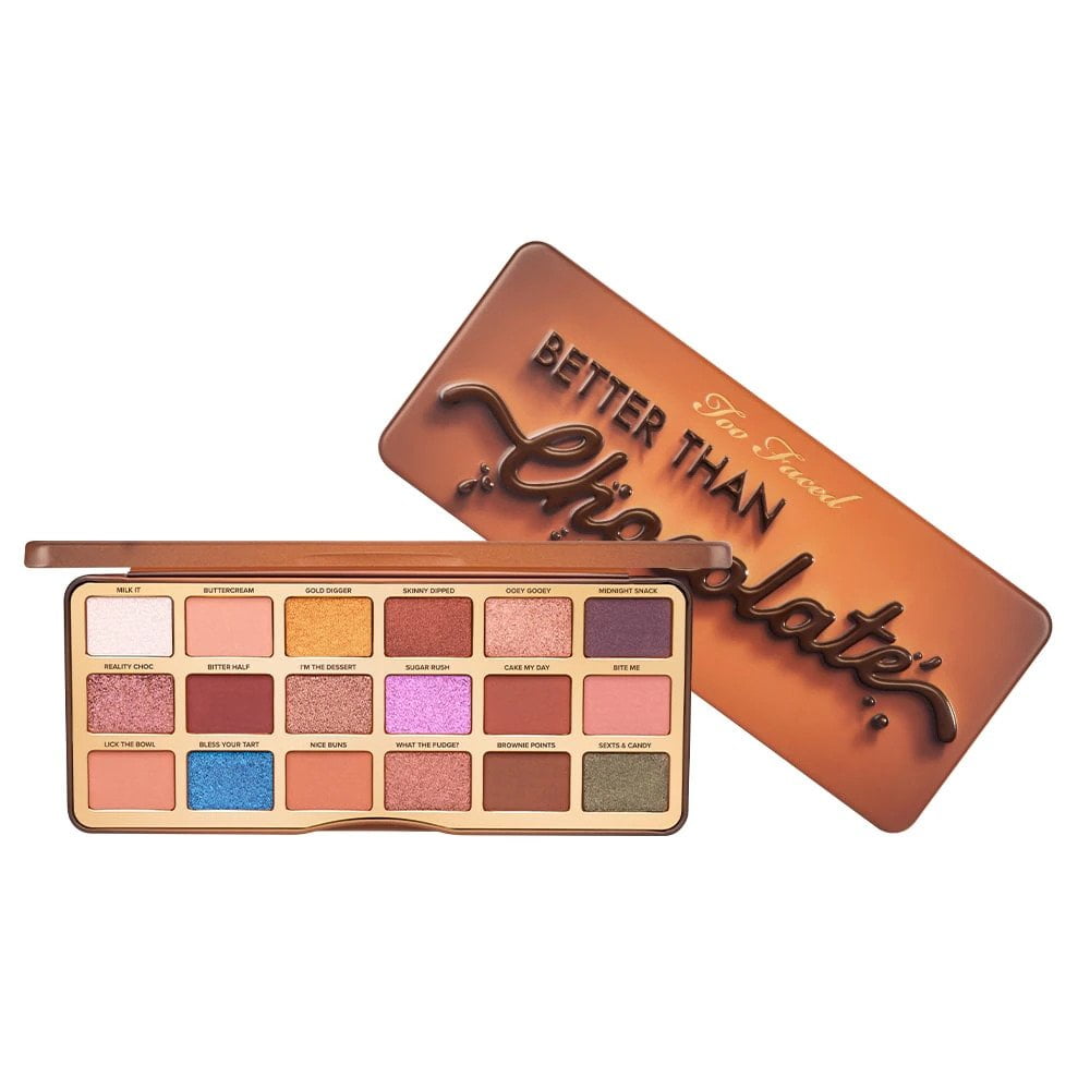 Too Faced Better Than Chocolate Cocoa Infused Eyeshadow Palette, 18 ...