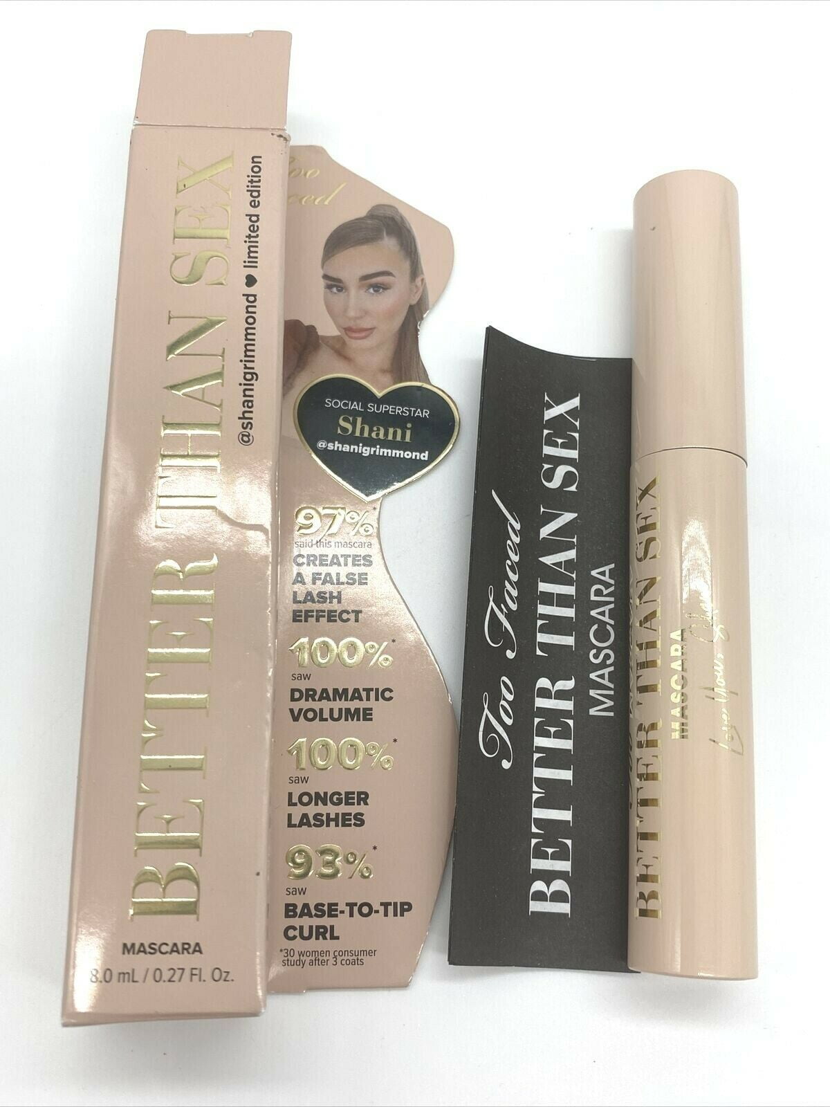 Too Faced Better Than Sex Volumizing Mascara X Shanigrimmond 0 27 Oz