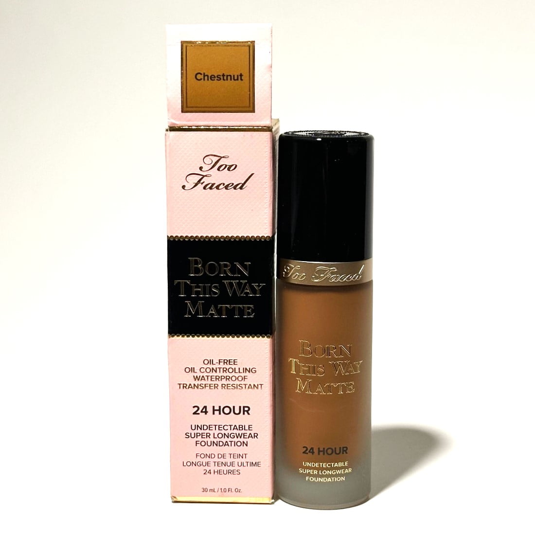 Too Faced Born This Way Matte 24 Hour Undetectable Foundation Chestnut ...