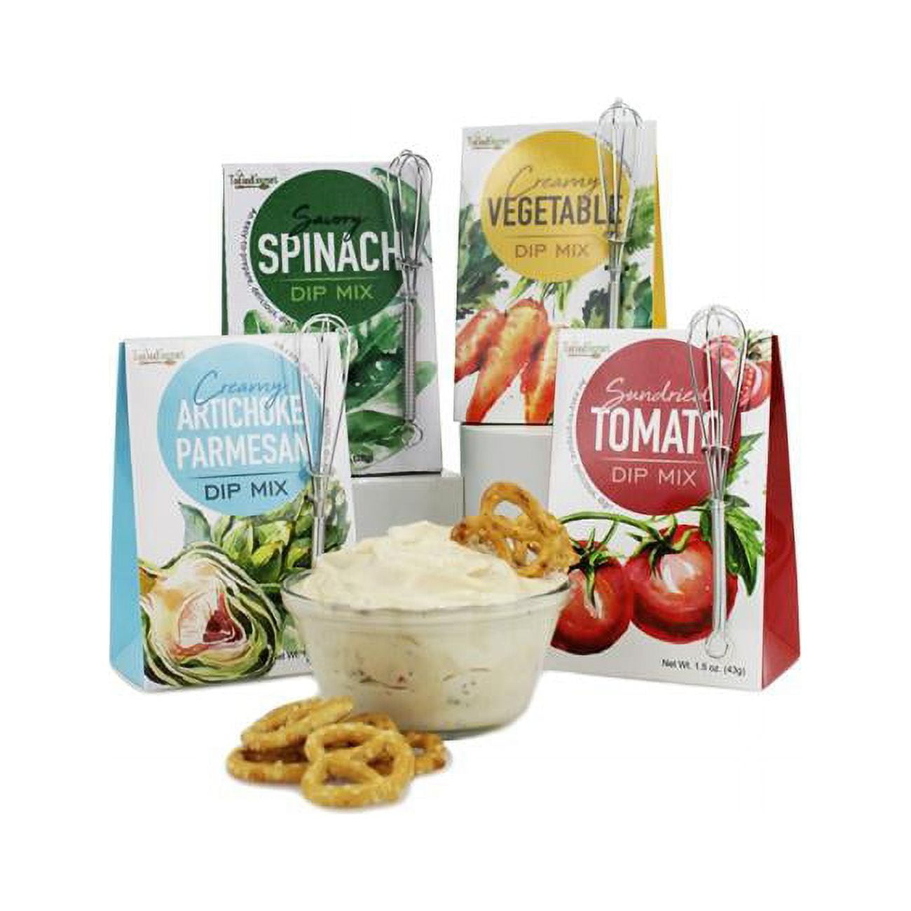 Too Good Gourmet Sampler Set of 4 Gourmet Dip Mixes with Mini Whisk ...