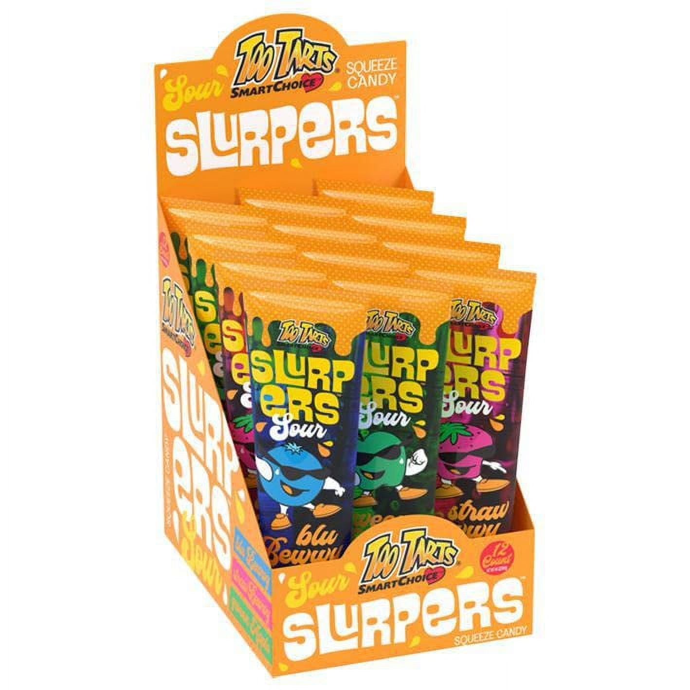 Too Tarts Sour Slurpers Squeeze Gel Candy, Assorted Flavors, 4 Ounce ...