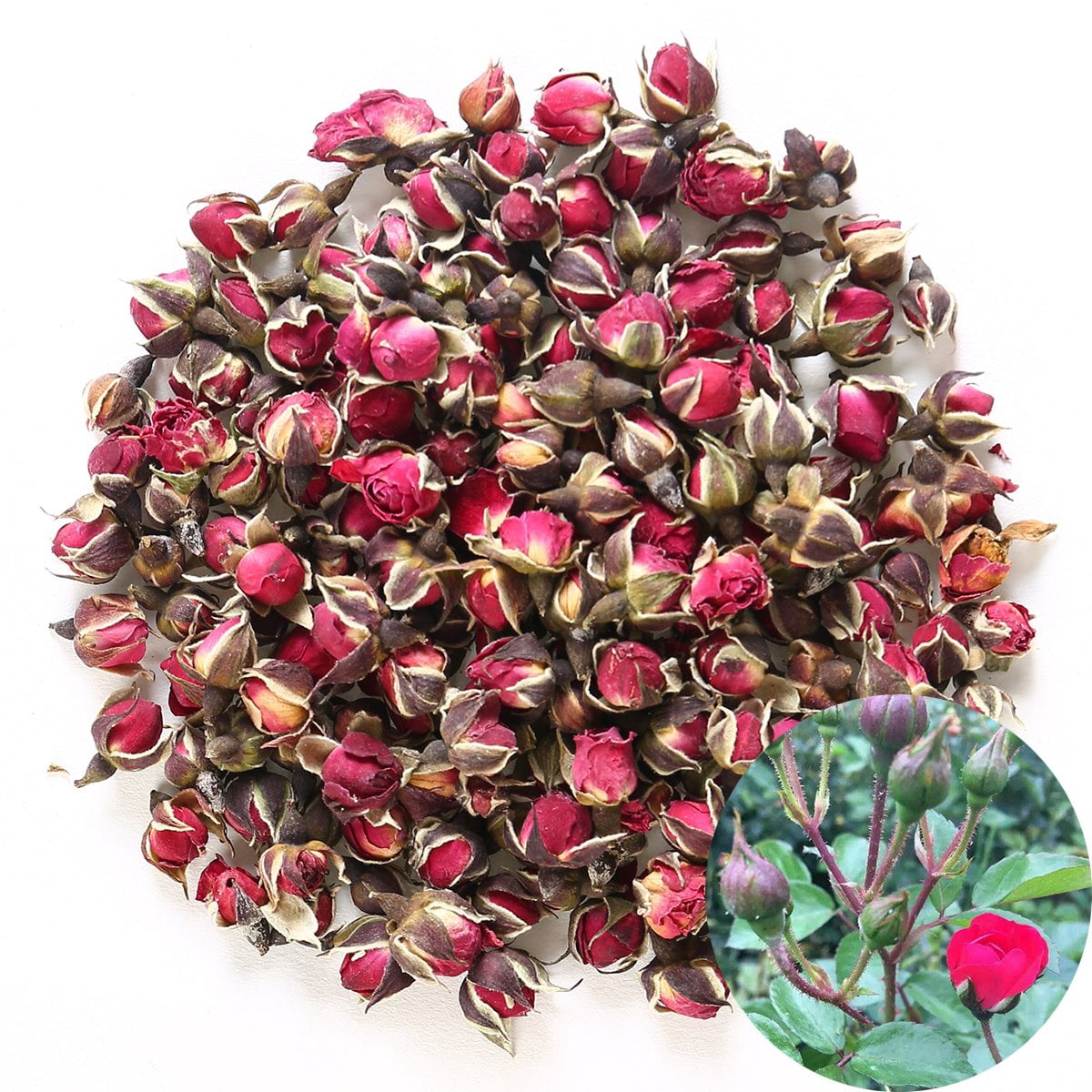 TooGet Fragrant Natural Deep Red Rose Buds Rose Petals Organic Dried ...
