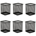 Toocust Office Stationery Supply, Black Wire Mesh Pencil Holder 6 Pack ...