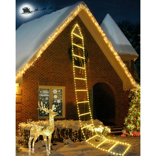 Free Shipping! Toodour Christmas Decorations Lights, 10ft LED Ladder ...