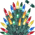 Toodour Multicolor Christmas Lights, 75ft 300 Count Incandescent ...