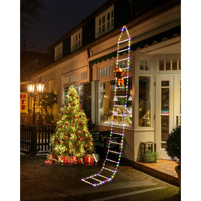 Toodour Christmas Lights Outdoor, 10ft LED Christmas Decorative Ladder ...