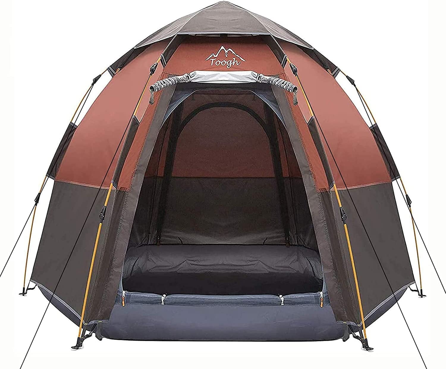 Toogh 4-Person Camping Tent, 60-Second Set Up, Weatherproof, Ventilated ...