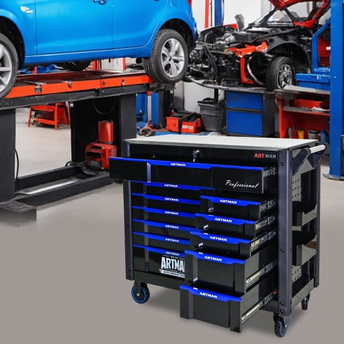 Tookss 12-Layer Drawer Rolling Tool Chest, Multi-Purpose Tool Car ...