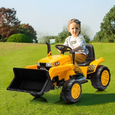 EastVita Kids 24V Ride on Toys Car Tractor, 2 in 1 Large Farm Tractors ...