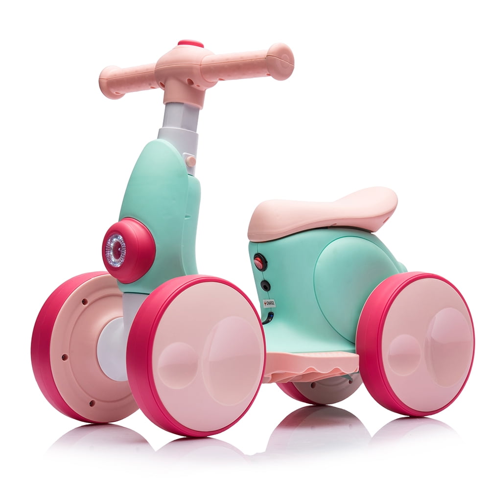 Tookss Baby Balance Walker Bike For Toddler, 4 Wheels Electric Ride On ...