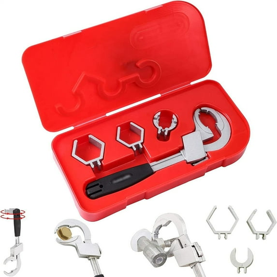 Tookss Aluminum Adjustable Wrench for Plumbing, Large Sink, Tight ...