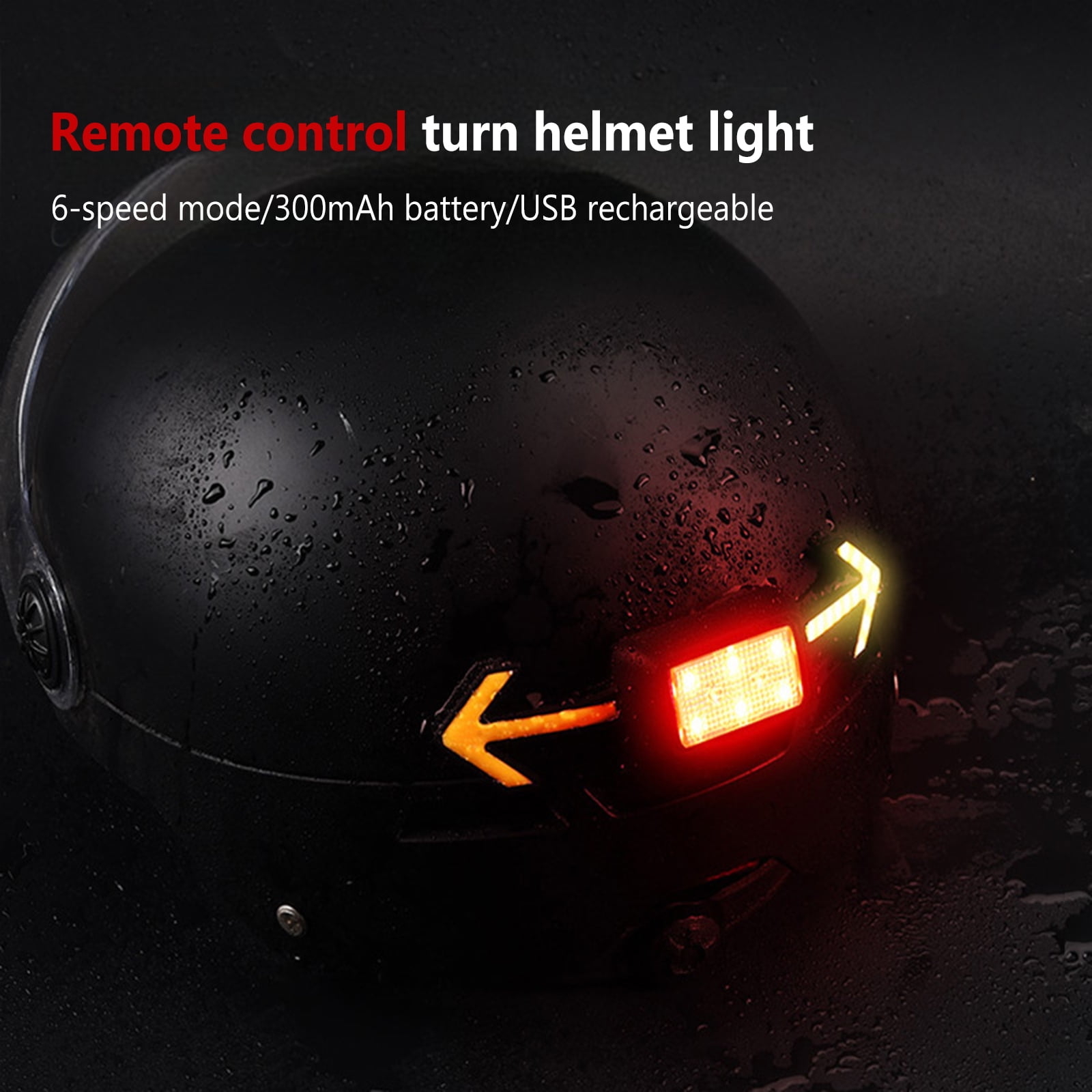 Tookss Bicycle Helmet Lights Wireless Remote ControlUsb Rechargeable ...