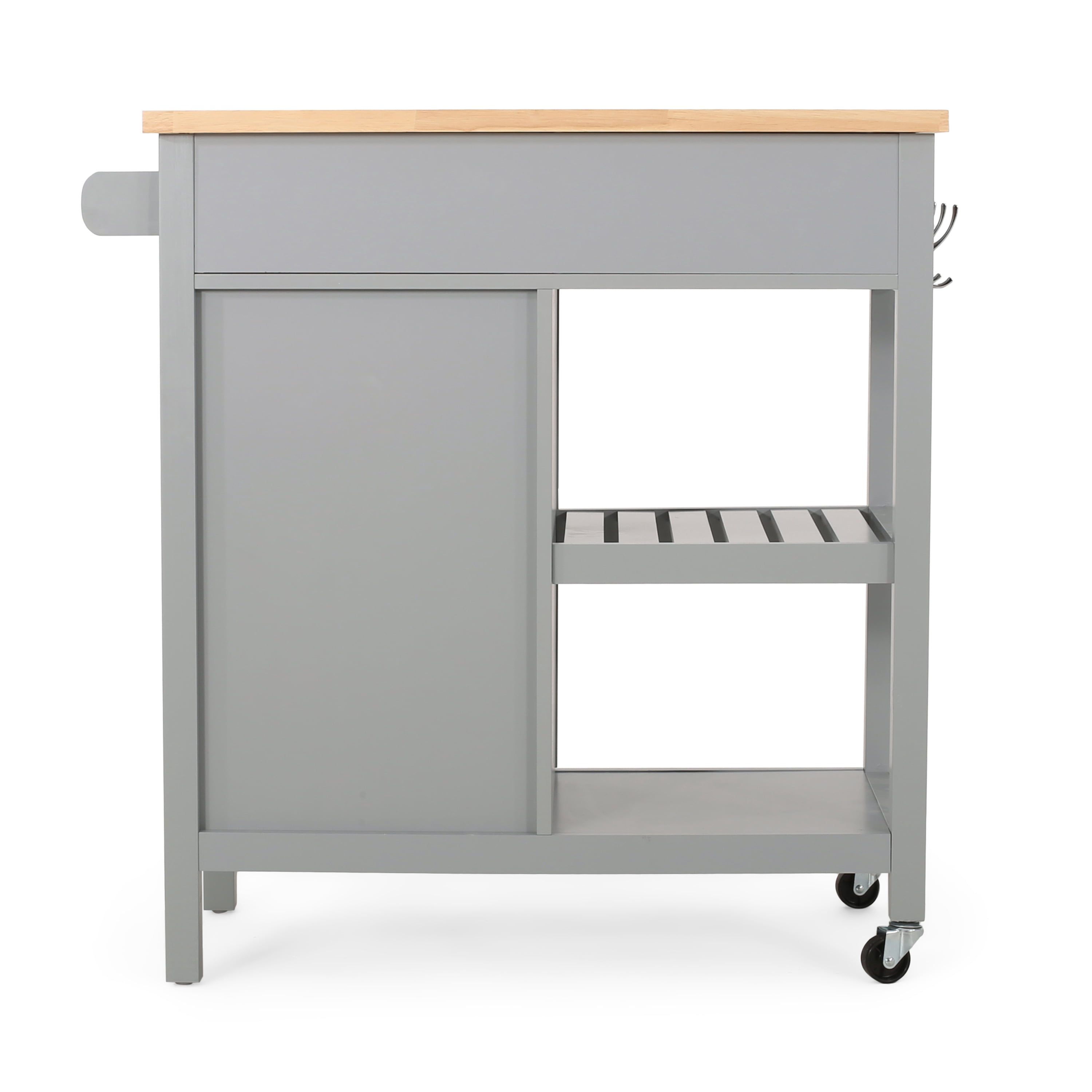 Tookss Kitchen Island On Wheels, Rolling Kitchen Cart With 2 Drawers ...