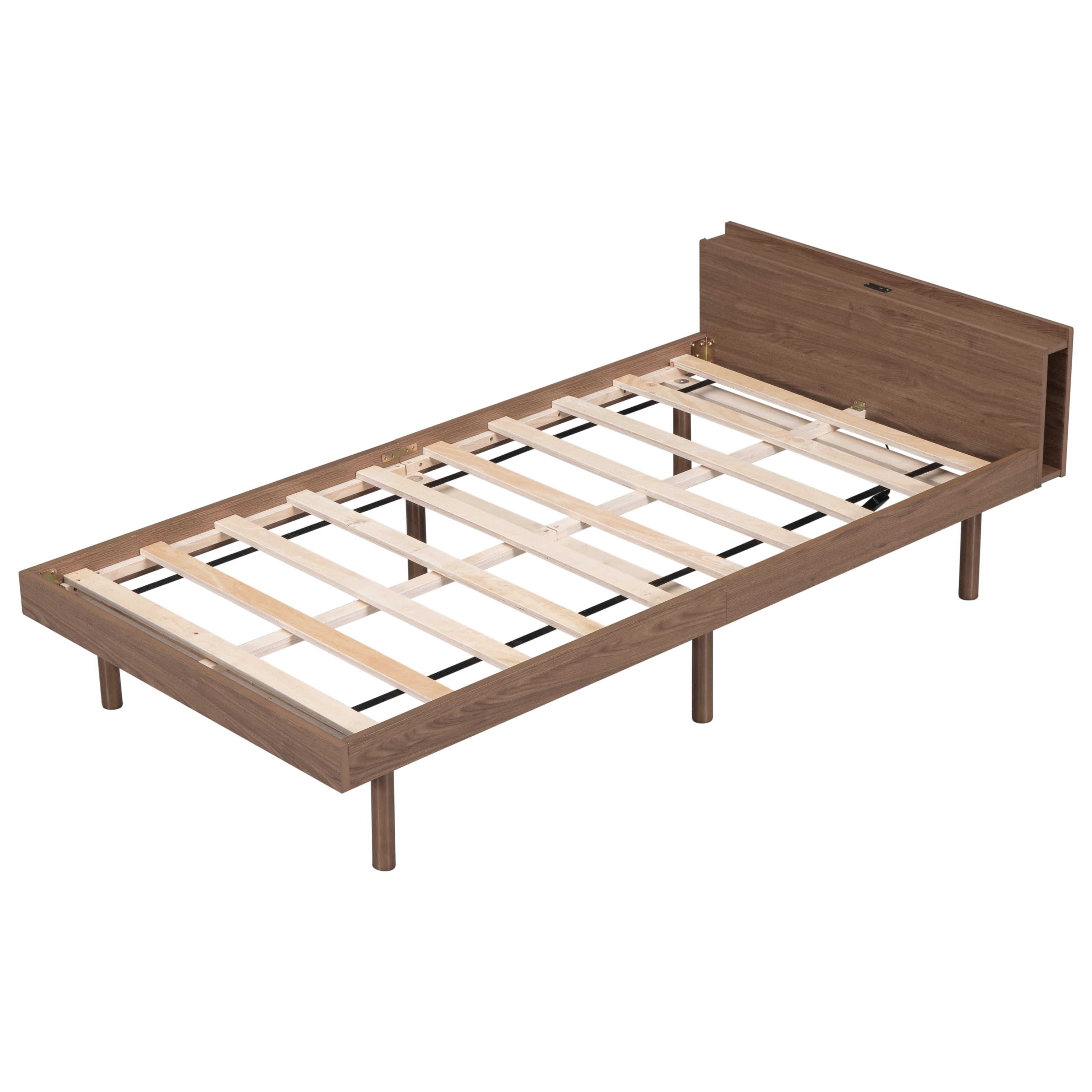 Tookss Modern Design Twin Size Platform Bed Frame With Built-in USB ...