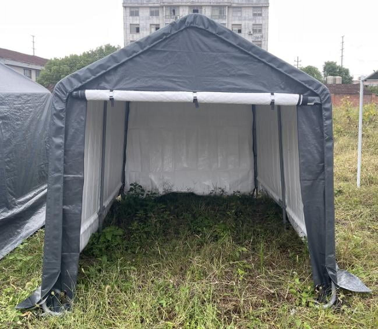 Tookss Outdoor Portable Storage Shelter Shed Garage with Roll up Zipper ...