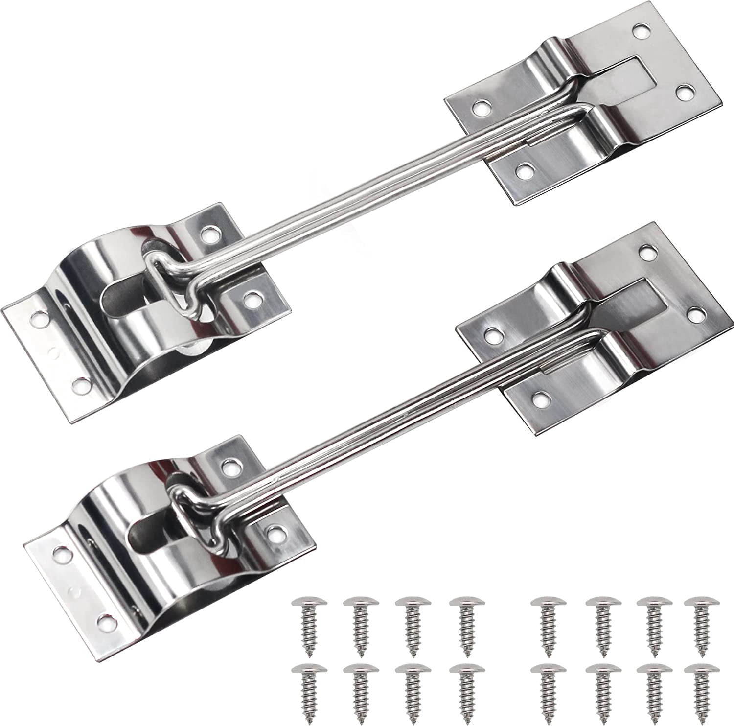 Tool 2 Pack 6 Inch RV Door Latch, Stainless Steel with Bracket Screws ...