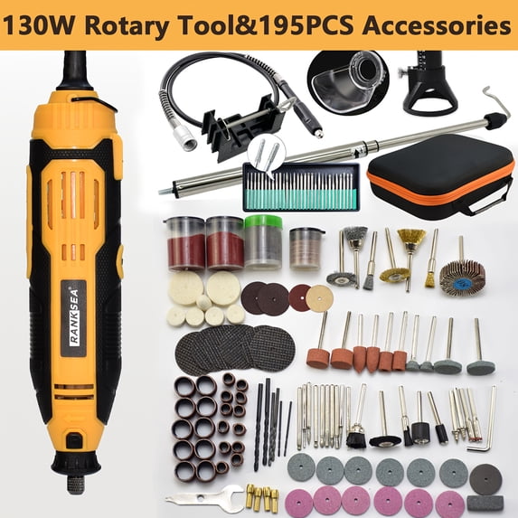 Tool Accessory Kit for Polishing, Cutting, Grinding, And Carving - 120V ...