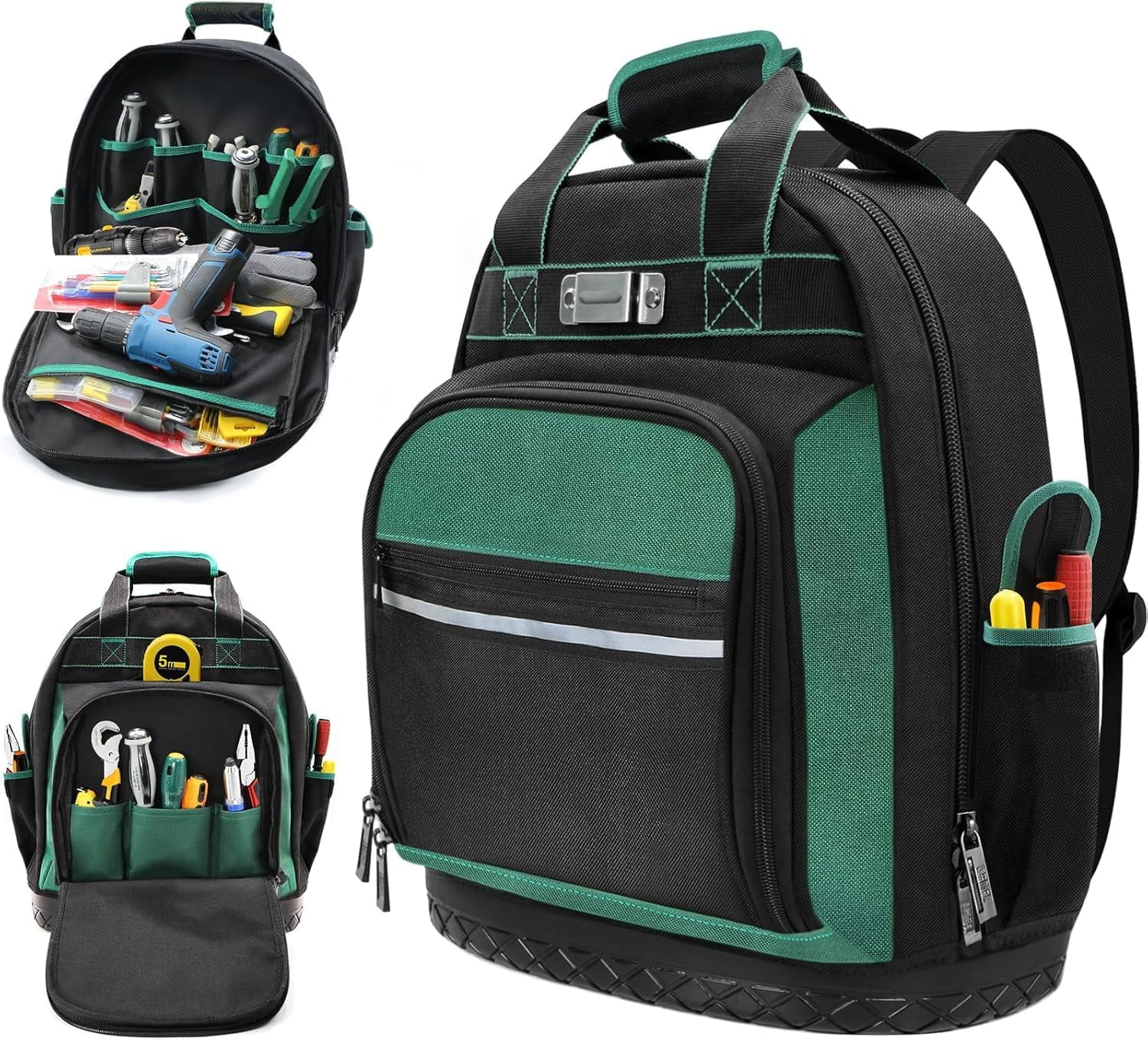 Tool Backpack Heavy Duty with Hard Bottom, Tool Backpack for Men ...