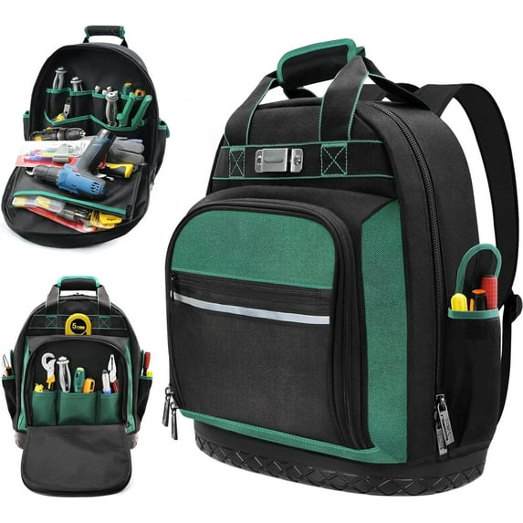 Tool Backpack Heavy Duty with Hard Bottom, Tool Backpack for Men ...