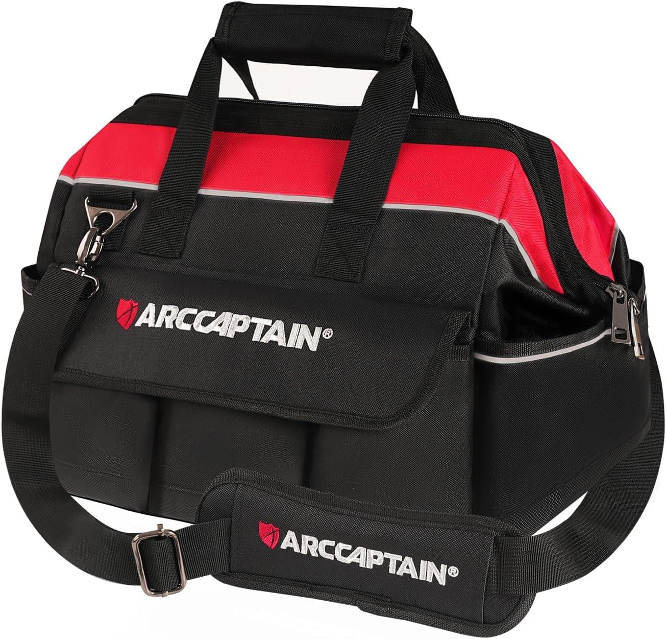 Tool Bag, ARCCAPTAIN Heavy Duty Tool Bags, Waterproof Wide Mouth Tote ...