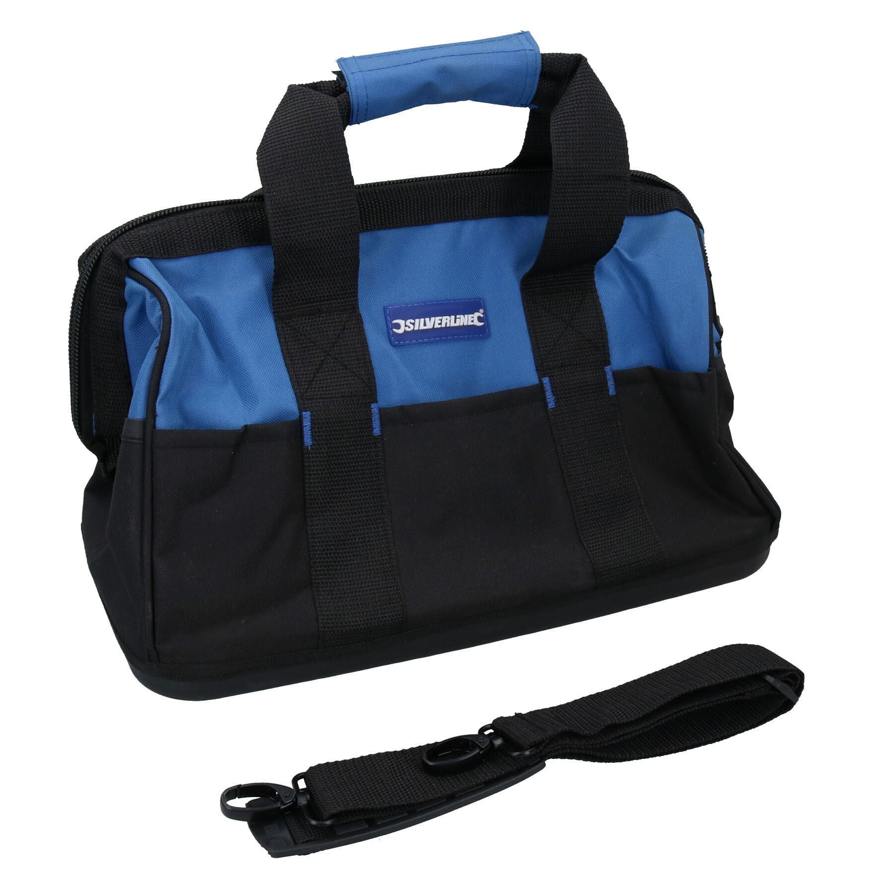 Tool Bag Storage Holder Carry Hard Base with Wide Mouth + Carry Handle ...