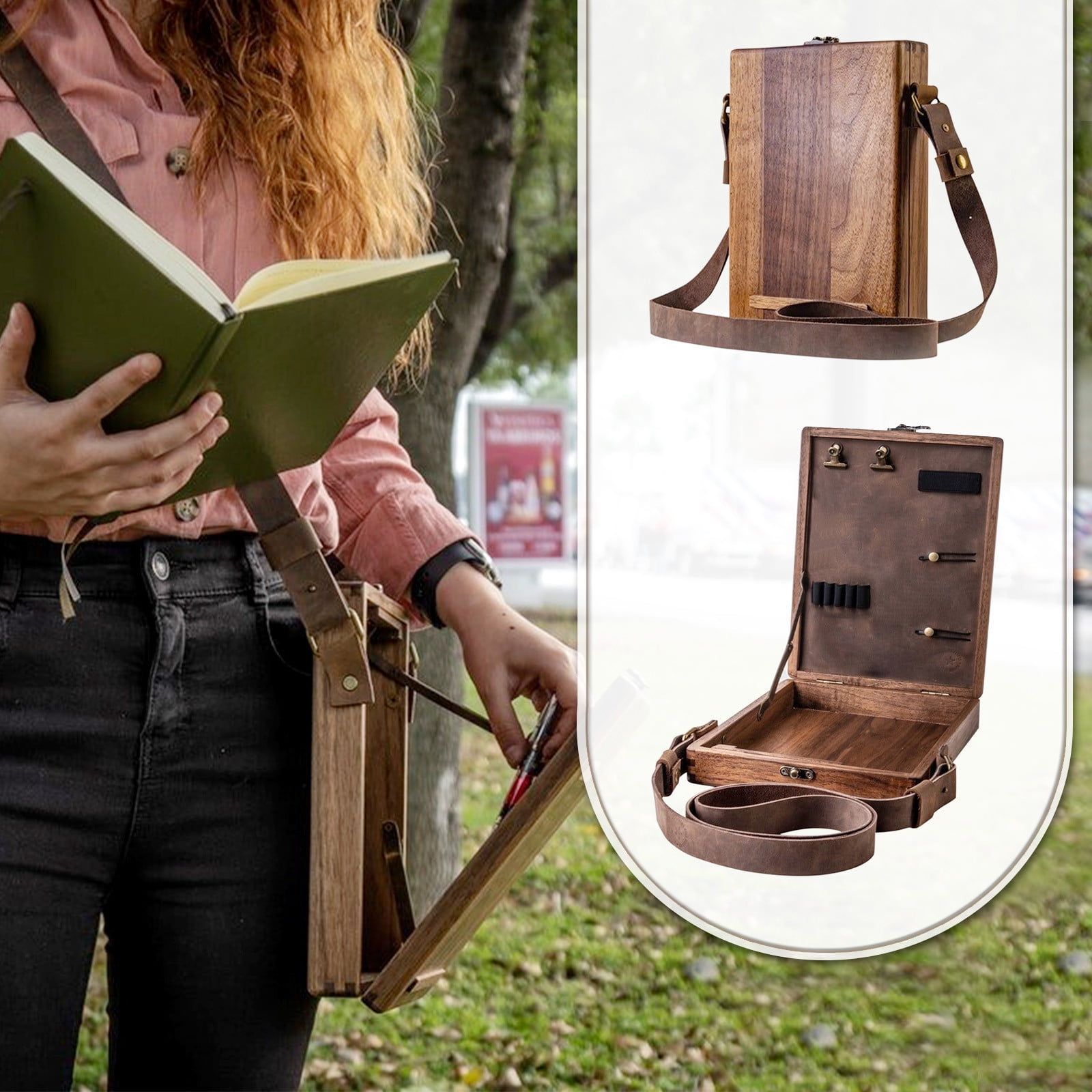 Tool Bags, Brown Tool Bag, Messenger Wood Box Briefcase Style Messenger ...