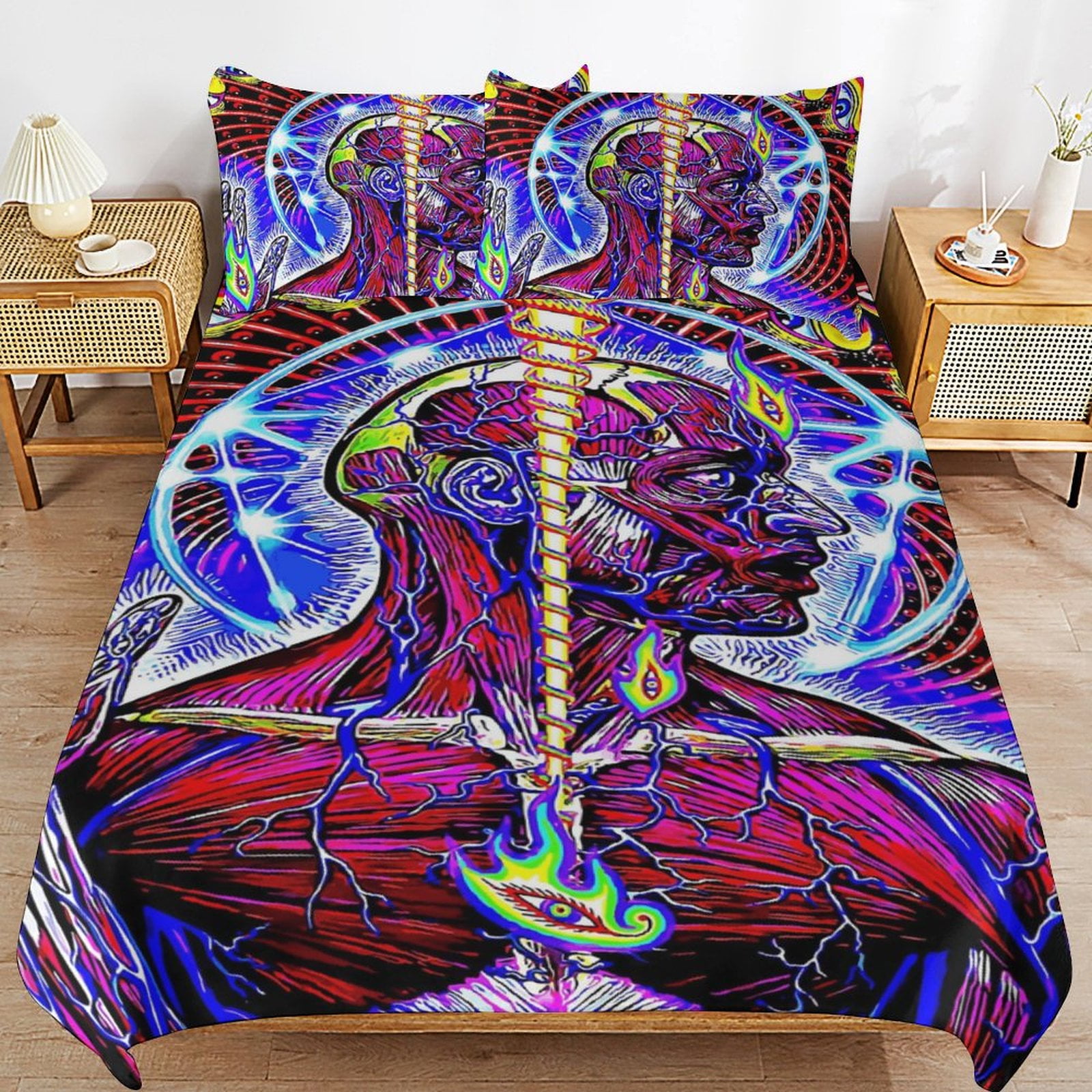 Tool Band 3-Piece Bedding Set Soft Warm And Comfortable Bed Set with 1 ...