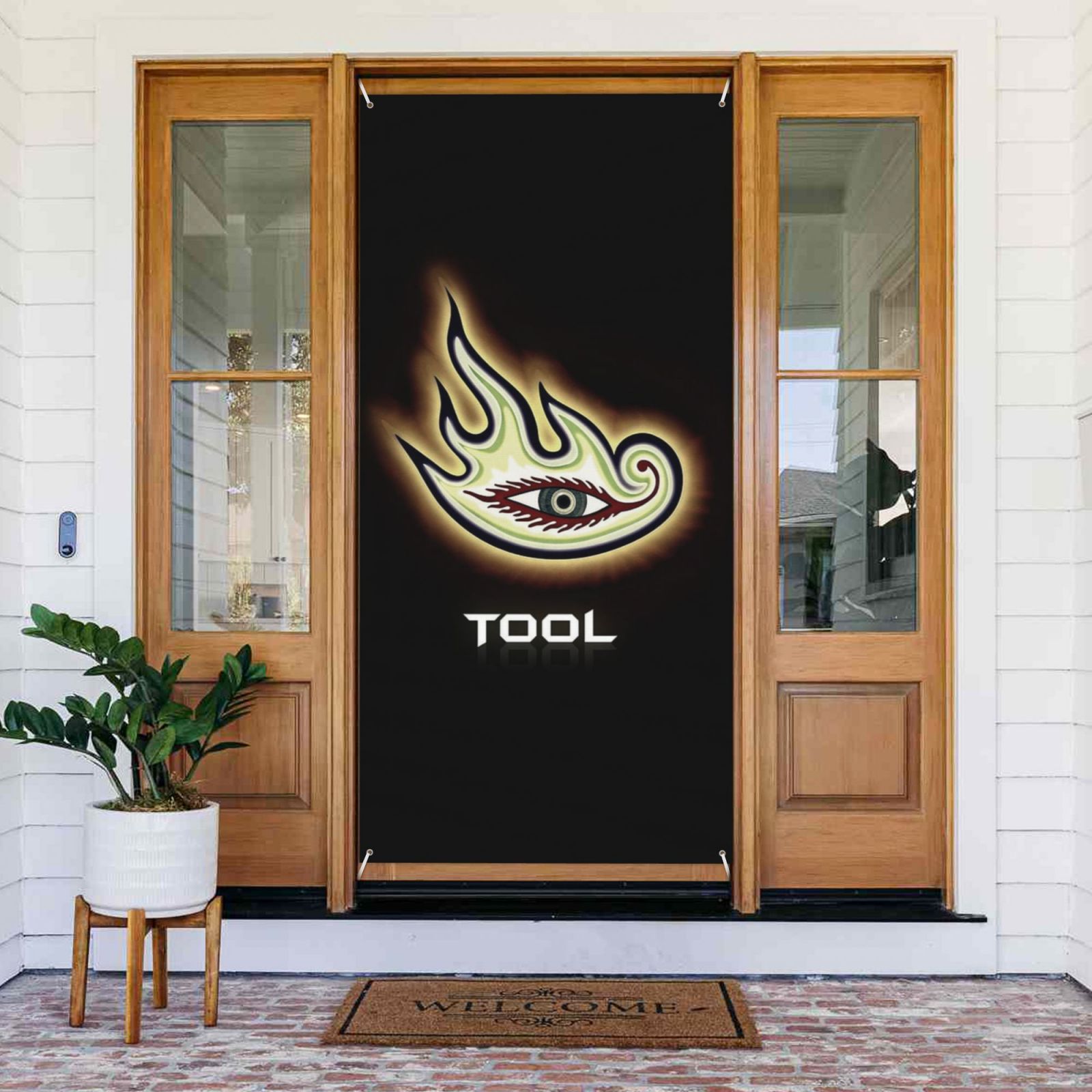 Tool Band Eye Logo Rock Door Cover Decorated Banner Tapestry Home ...