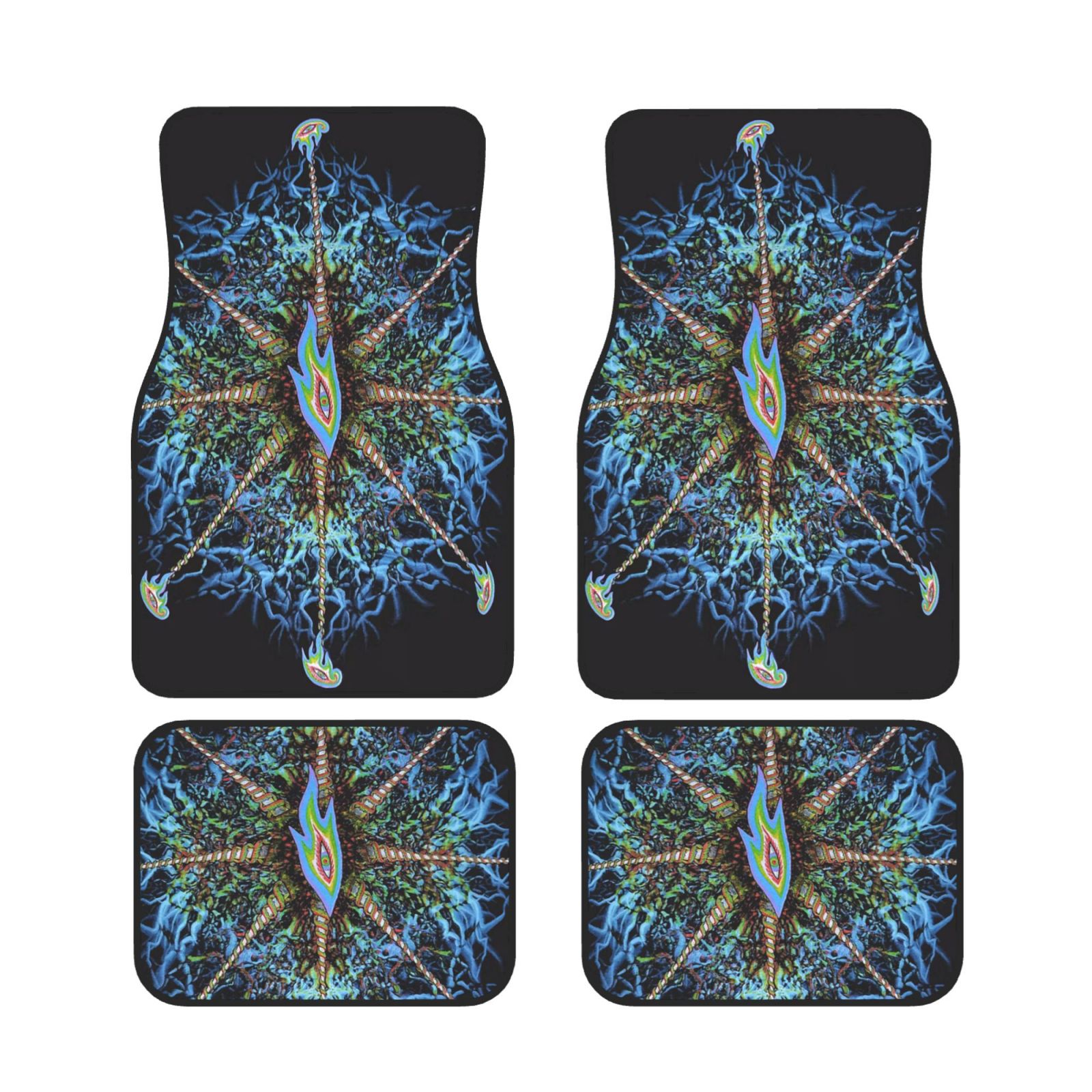 Tool Band Eye Symbol Car Floor Mats 4-Piece Full Set Front Rear Auto ...