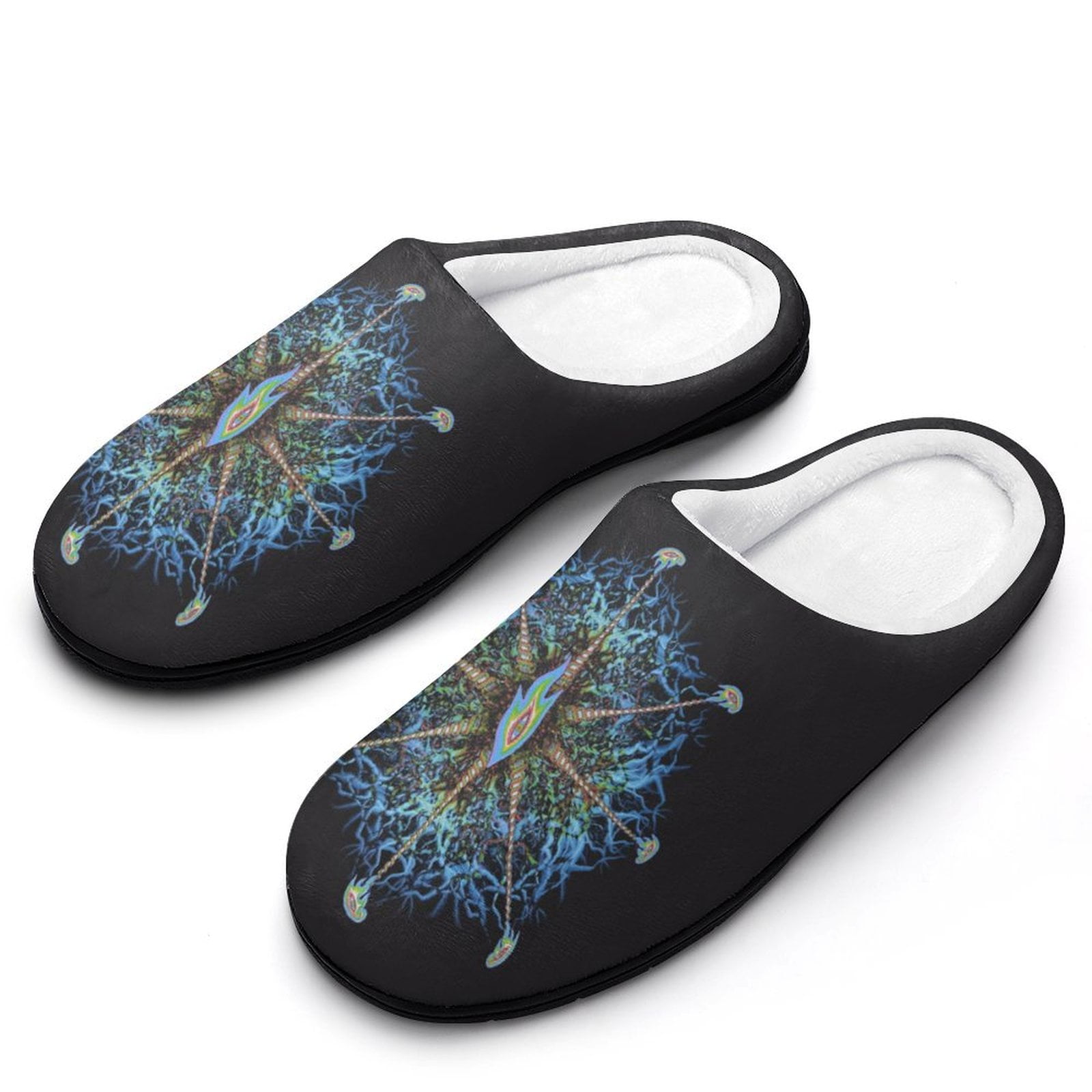 Tool Band Eye Symbol Fuzzy Cotton Slippers For Mens Winter Cotton ...