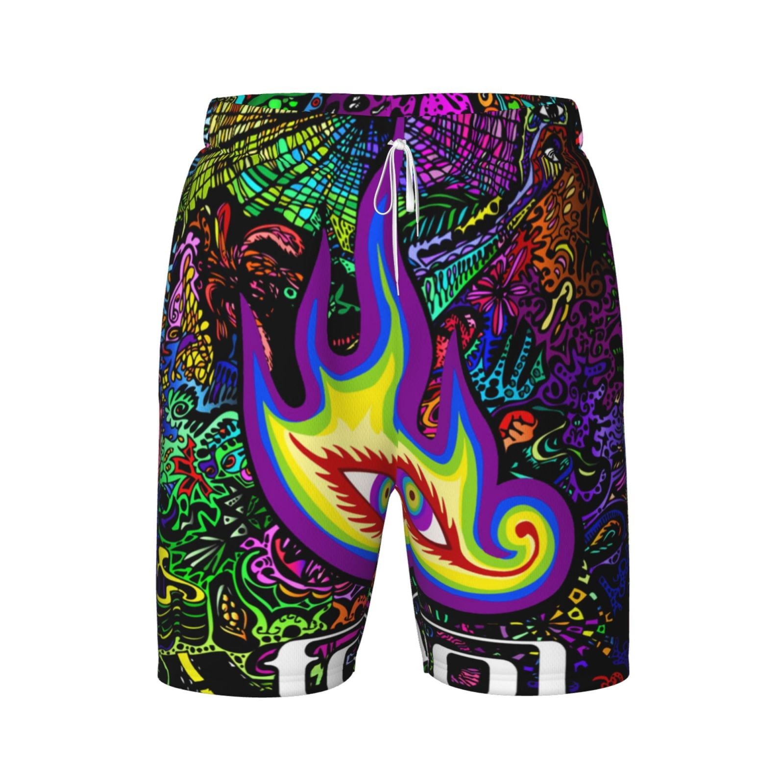 Tool Band Eye Teen Swim Trunks Summer Beach Board Shorts Double Layered ...