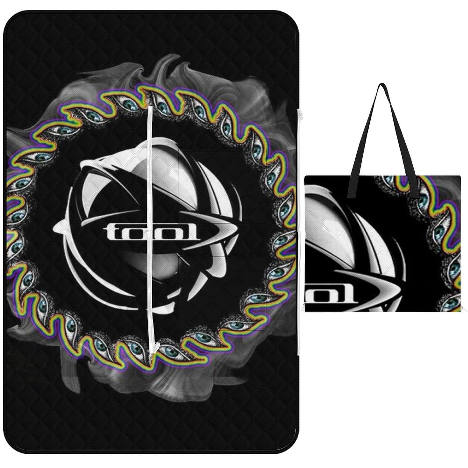 Tool Band Logo Picnic Mat Sandproof Waterproof Foldable Portable Tote ...