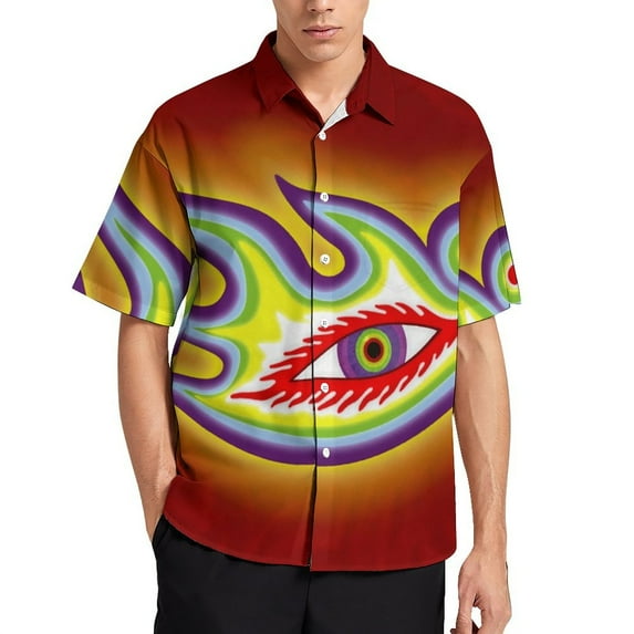 Tool Band Men's Button-Down Shirts Daily Casual Beach Hawaiian Summer ...