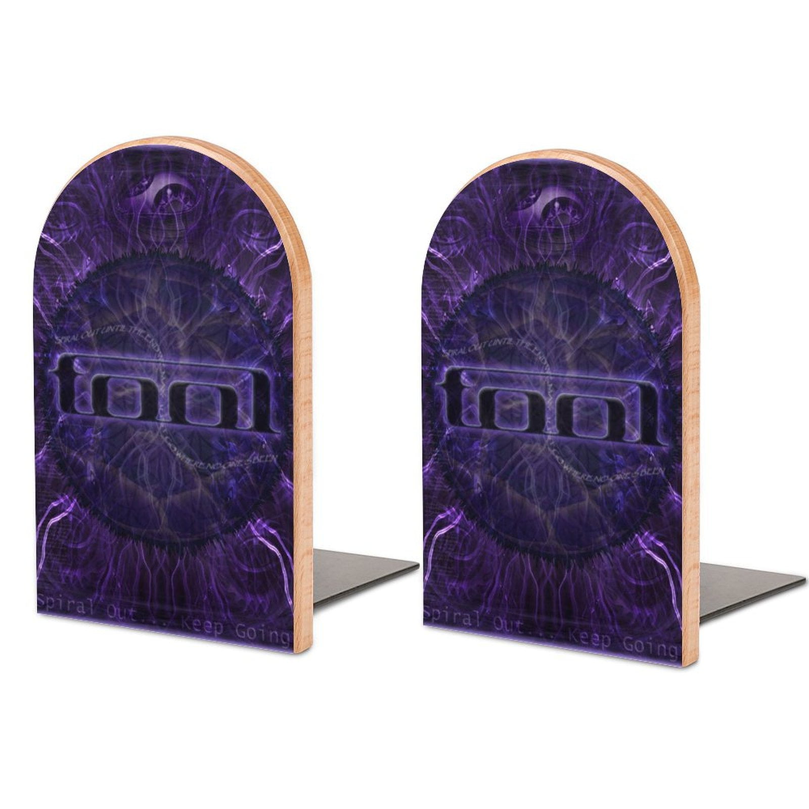 Tool Band Poster Bookends Wood Book Divider Decor Shelves Non-Skid Book ...