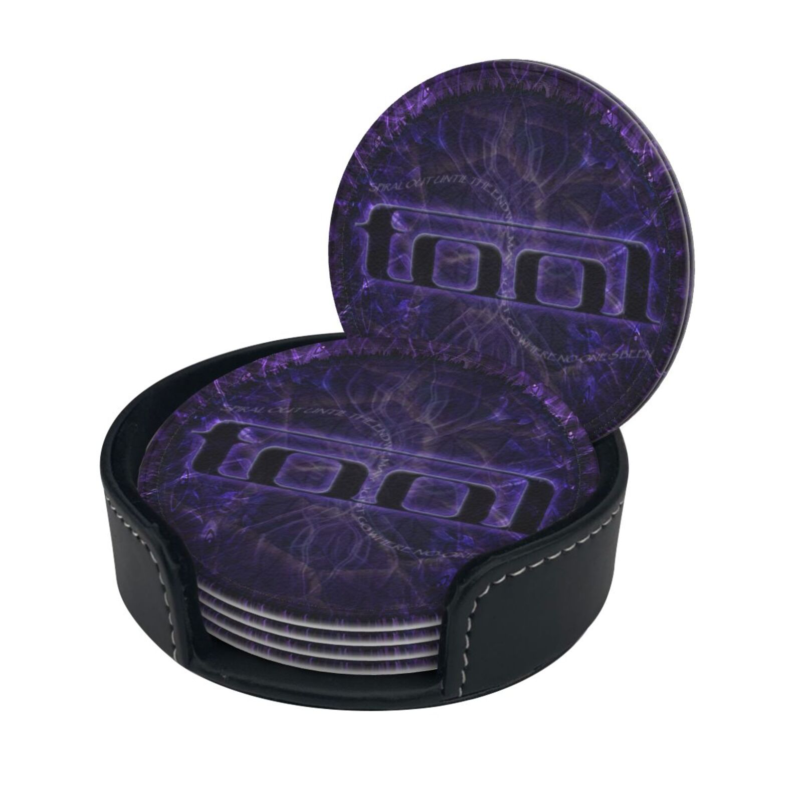 Tool Band Poster Round Coaster Set Of 6 Tabletop Protection Mats ...