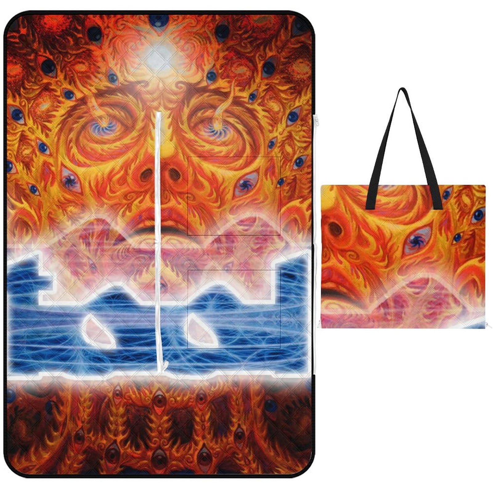 Tool Band Symbol Picnic Mat Sandproof Waterproof Foldable Portable Tote ...