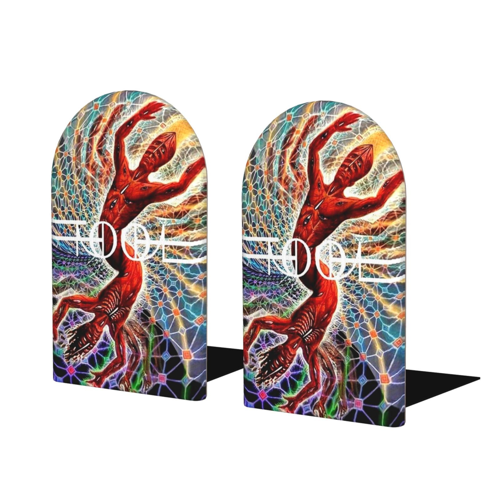 Tool Band Wooden Bookends For Shelves, Decorative Book Organizer Book ...